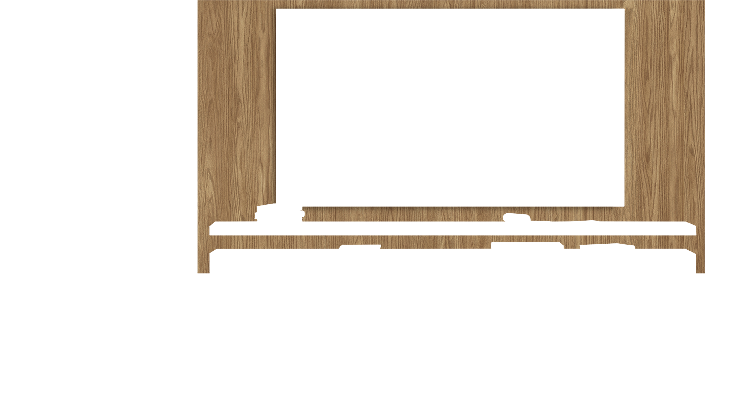 Sala TV Respaldo Pared Roble Chic | Aglomerados Cotopaxi